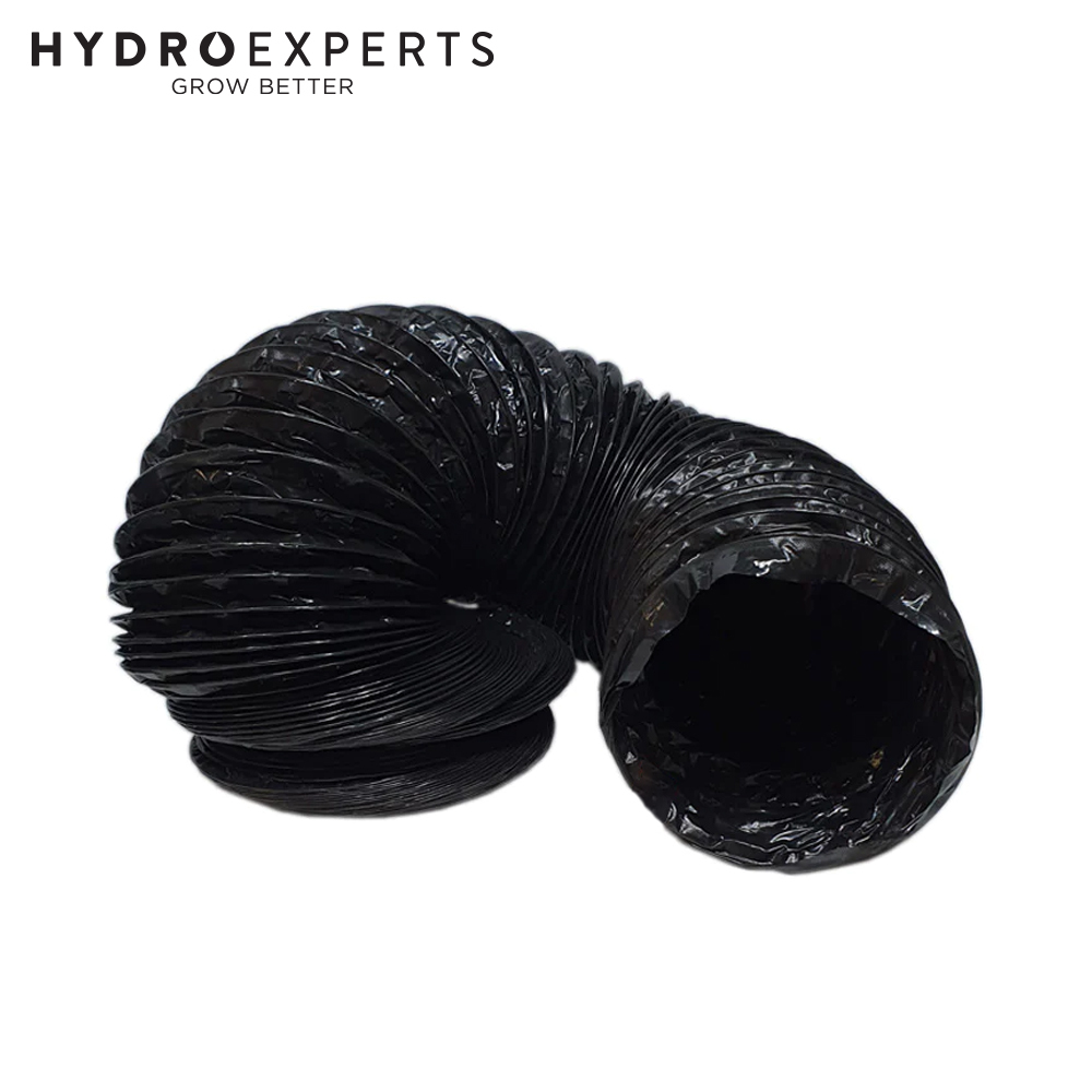Black PVC Coated Flexible Air Duct 5M | Hydro Experts